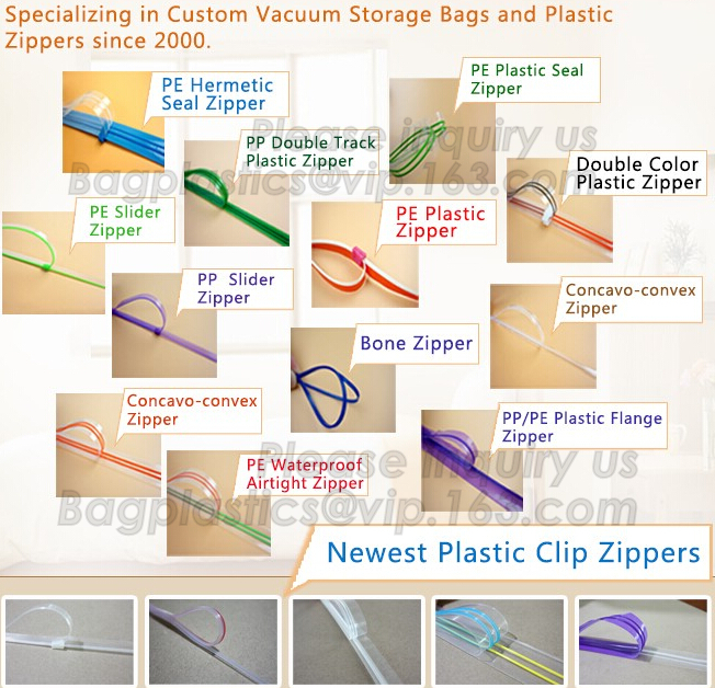 String zipper, PP Flanged zipper, PP Slider zipper; PVC String zipper ...