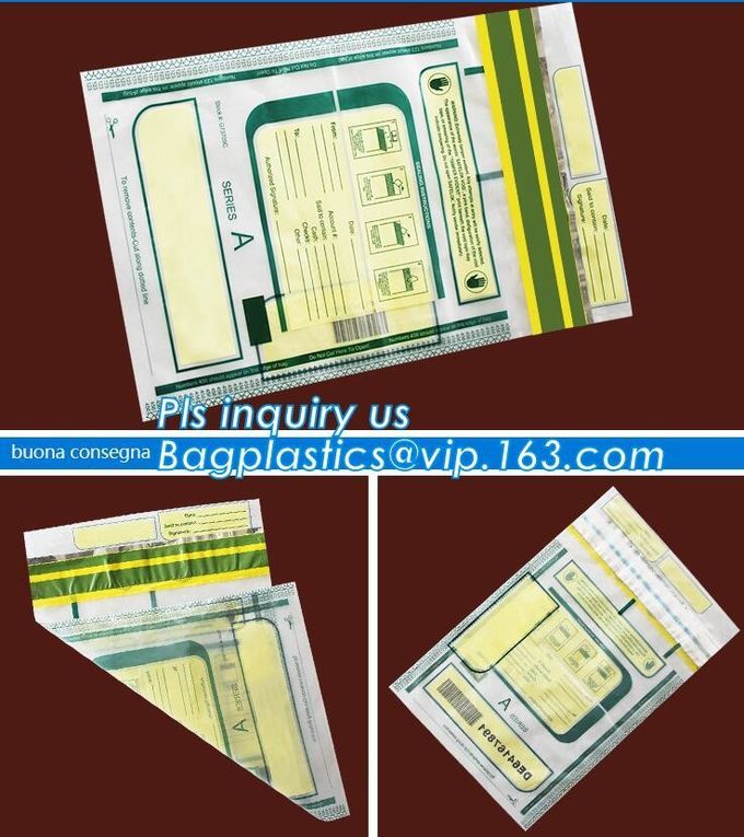 Bank Security Cash Bags/Coin Deposit Bags, Adhesive Seal Tamper Proof ...