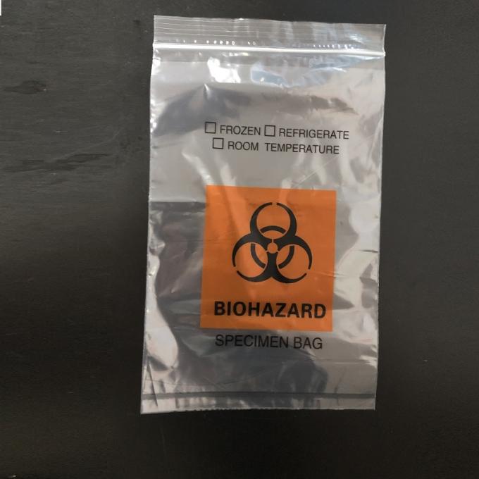Zipper Locking Pouches for Specimens, Biohazard Specimen Bag, Biohazard ...