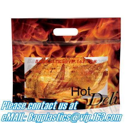 Zipper Hot Chicken Bags/ Roasted Chicken Packaging Bag With Window ...