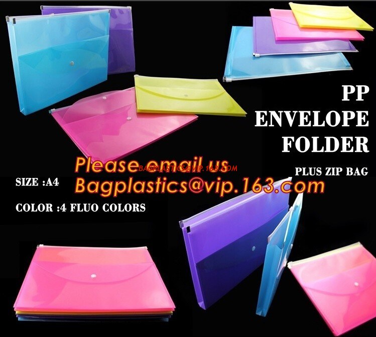 pp envelope pocket folder custom cute printed a4 plastic document ...