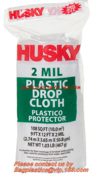 Plastic protective drop cloth, dust sheet, cover film, drop cloth, PE ...