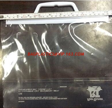 Rigid snip handle plastic bag/rigid snap handle bag/click up handle ...