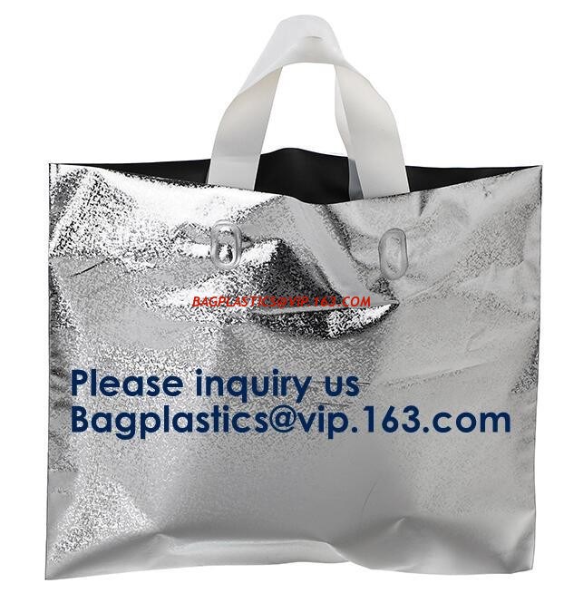 PLA COMPOSTABLE Biodegradable Plastic Trifold Handle Bag For Shopping ...