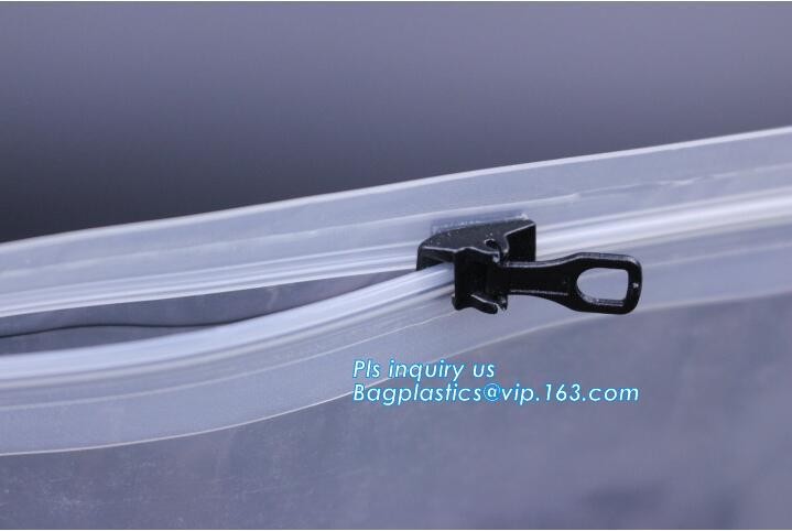 metal packaging slider zipper bag, Slider Zipper PVC Pouch Clear Vinyl ...