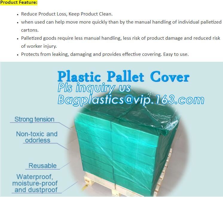 customized PE pallet cover bag, Waterproof pallet covers/ Poly Bags ...