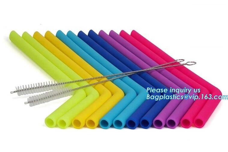 reusable drinking straws individual wrapped drinking straws silicone ...