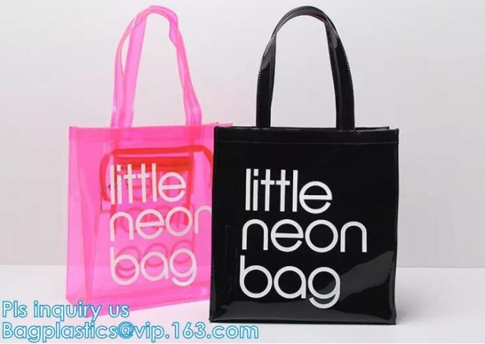 customized handle clear plastic pvc make up bag, vinyl pvc zipper bags ...