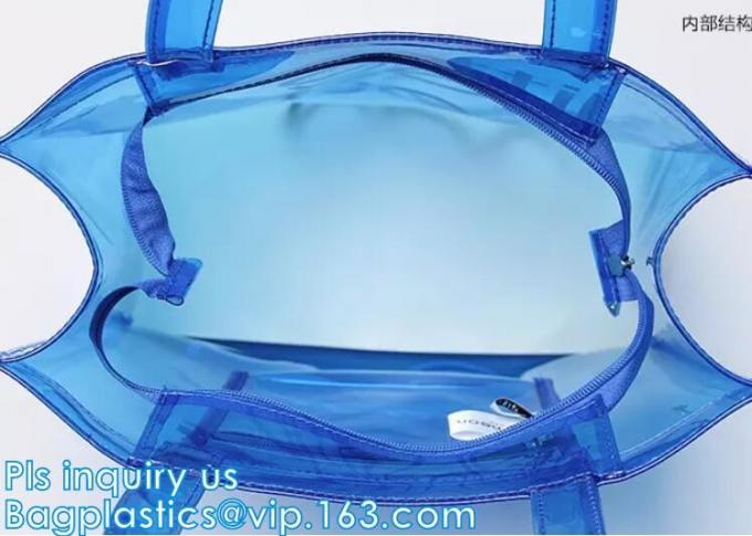 customized handle clear plastic pvc make up bag, vinyl pvc zipper bags ...