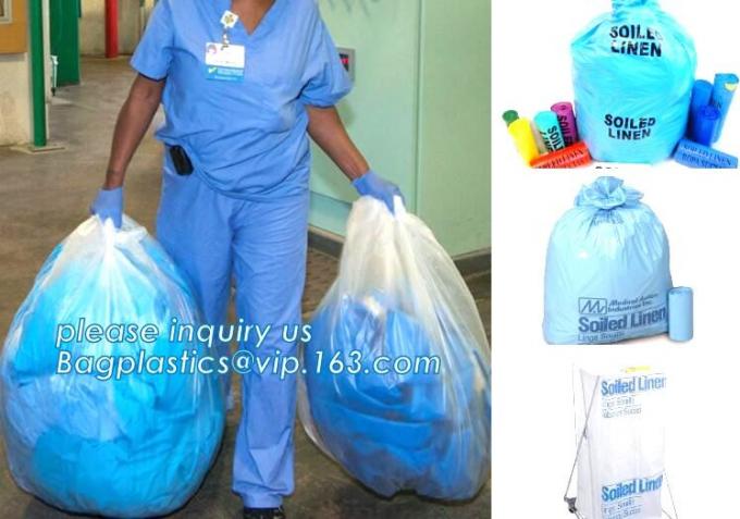 soiled linen medical waste bags, 33 Gallon Blue tint recycling plastic ...