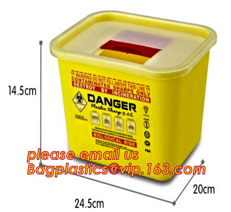 Medical Plastic Disposable Wall Mounted Un3291 Sharp Container ...
