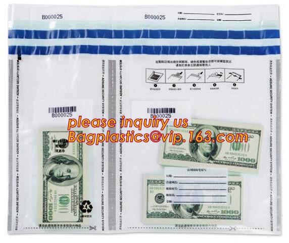 Plastic Money/Evidence Security Envelopes Cash Deposit Seal Bags, Bank ...