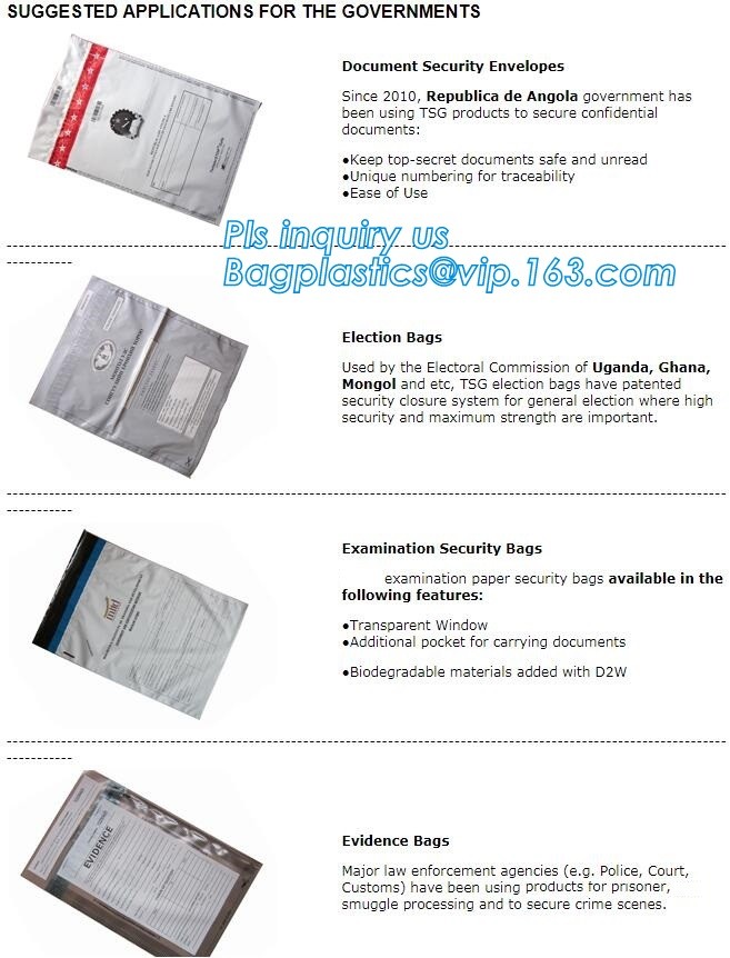 Tamper Proof Deposit Bags bank cash bag security safety deposit bag ...