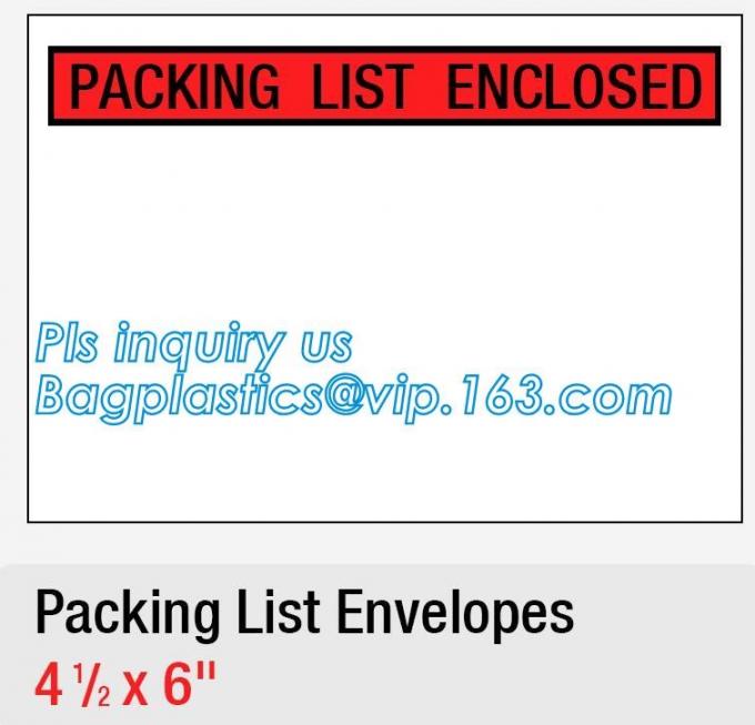 PP film 178*140mm invoice enclosed packing list envelopes, DHL Shipping ...