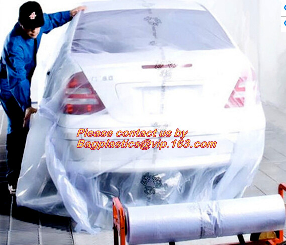 auto polyurethane masking plastic for painting 4*300m, Tape plastic ...