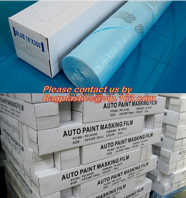 auto polyurethane masking plastic for painting 4*300m, Tape plastic ...