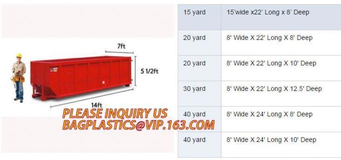 Large durable drawstring dumpster container liner for garbage ...