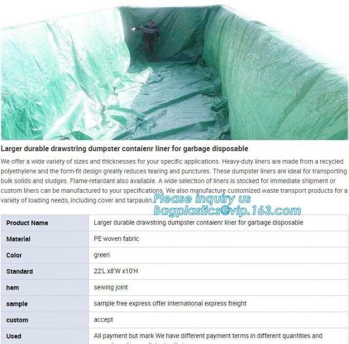 6Mil Open Top 20 Yard Roll Off Container Liners,Heavy Duty Open Top 12 ...