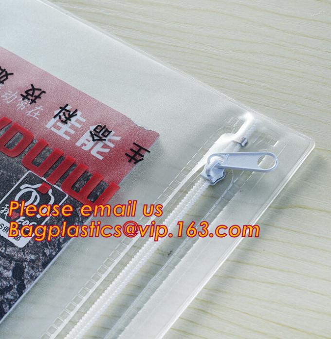 Office School Supply A4/5/6 Plastic PVC Document Bags With Zipper File ...