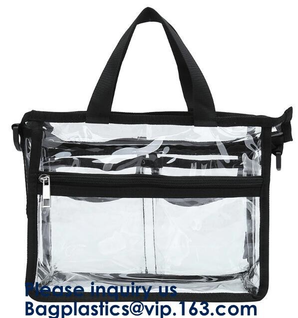 Clear PVC Sling Bag With Zipper Bag And Shoulder Strap, Clear PVC Large ...