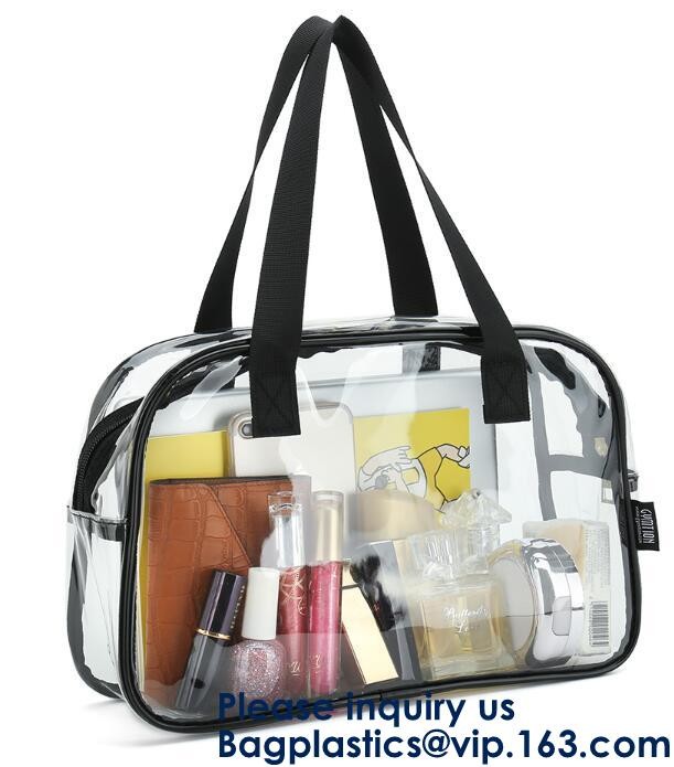Clear PVC Sling Bag With Zipper Bag And Shoulder Strap, Clear PVC Large ...