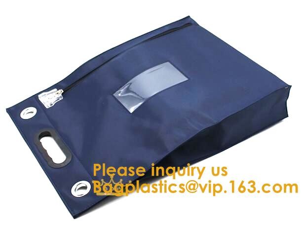Locking Security Money Bag Cash Bank Deposit Bag with Two Keys Bank ...