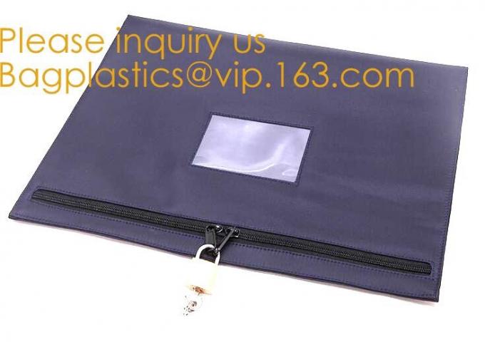 Black Briefcase Style Locking Document Bag Bank Locking Security ...