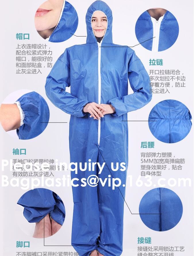 Polypropylene Coverall, Disposable, Elastic Cuff, White, Xlarge,SMS ...