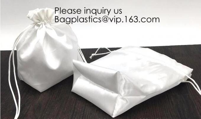 Large Dark Navy Blue Satin Dust Bag With Drawstring,Thick Black Satin ...
