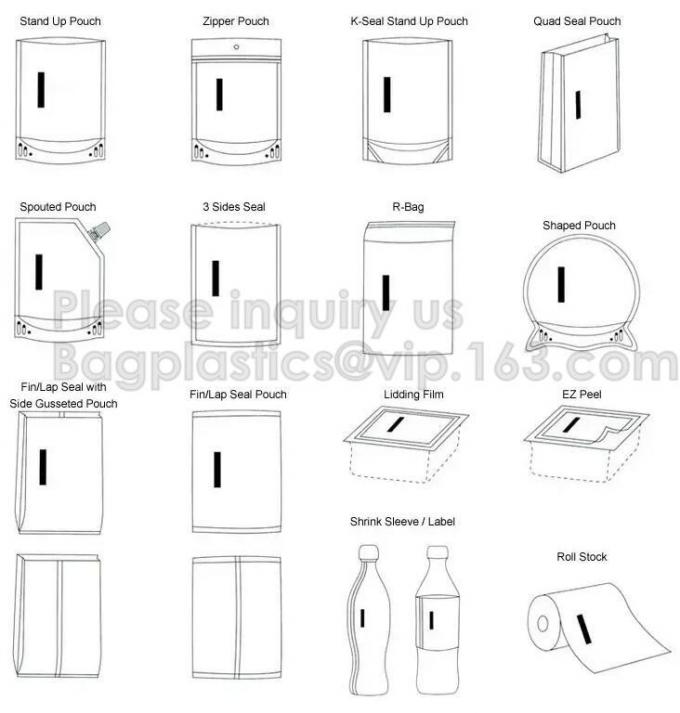 Stand Up Pouch Side Gusseted Pouch Flat Bottom Pouch Spout Pouch Side ...